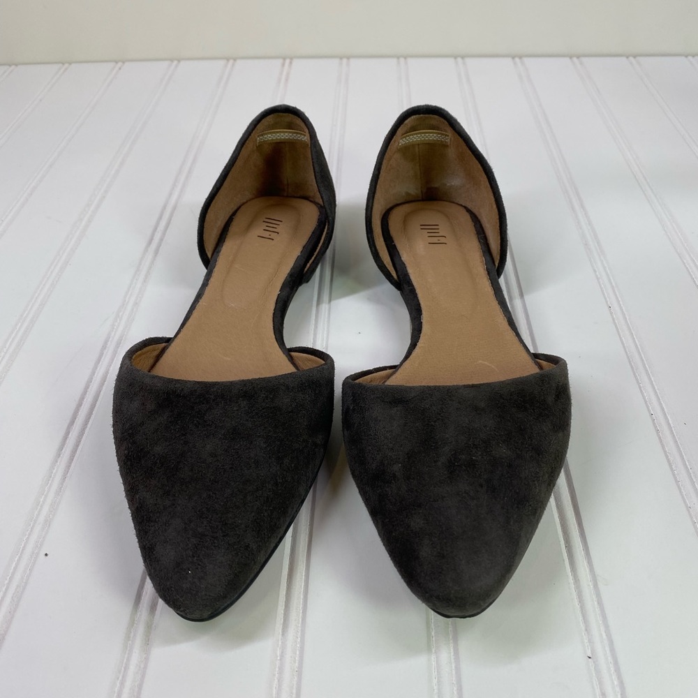 J.Jill Gray Suede Open Side Flats - Gem